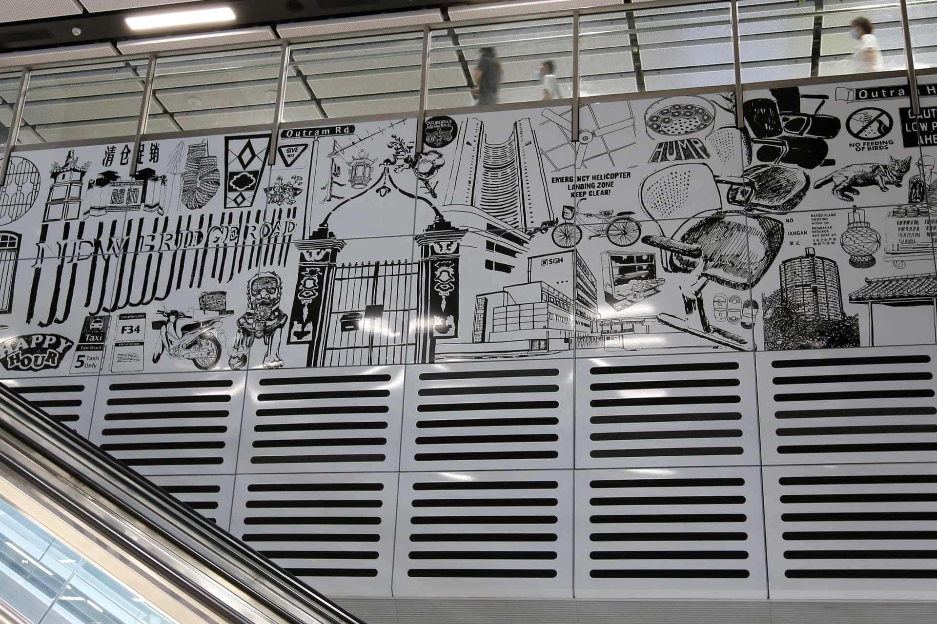 Outram Park MRT Artwork Panels | Vitreous Enamel by TECO